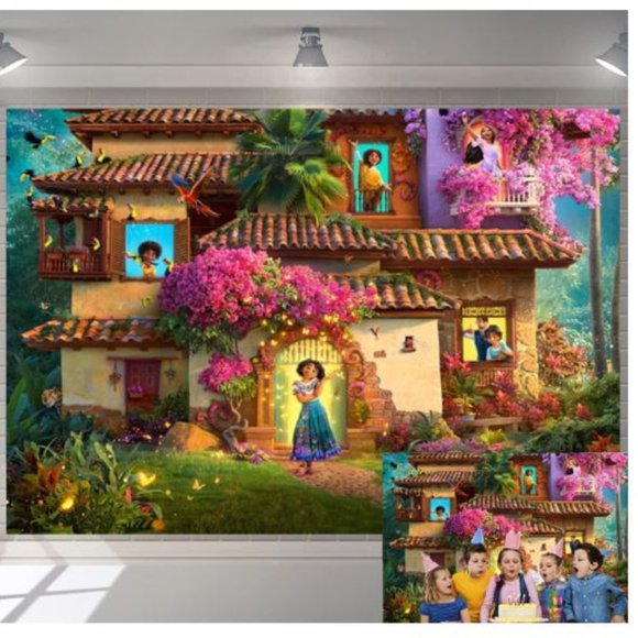 Other | Encanto Theme 7 X 5 Wall Mural Scene For Party Backdrop Cake ...